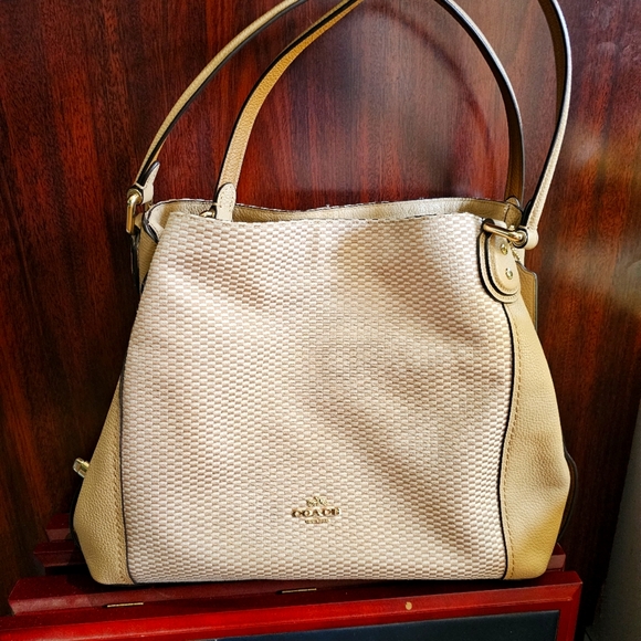 Coach | Bags | Coach Legacy Jacquard Canvas Edie 3 Medium Shoulder Bag ...